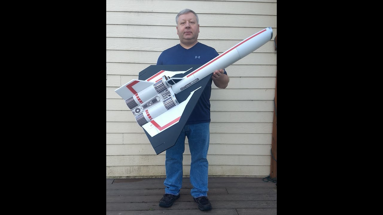 Radio Controlled Flying Colonial Viper Rocket glider - YouTube