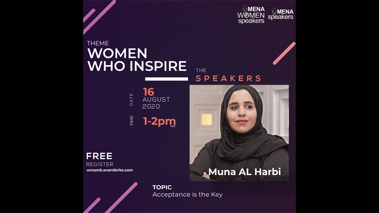 Muna Al Harbi speaking on “Acceptance is the Key” - YouTube