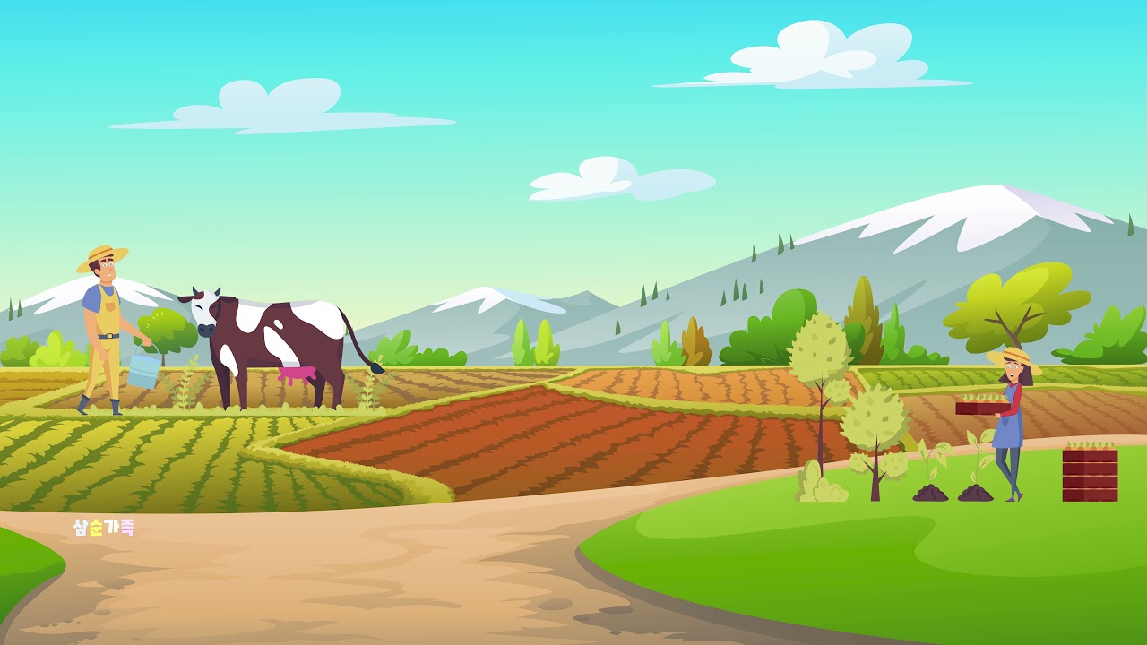 정겨운 시골 배경화면 | Countryside Motion Background | Free Cartoon Animated ...