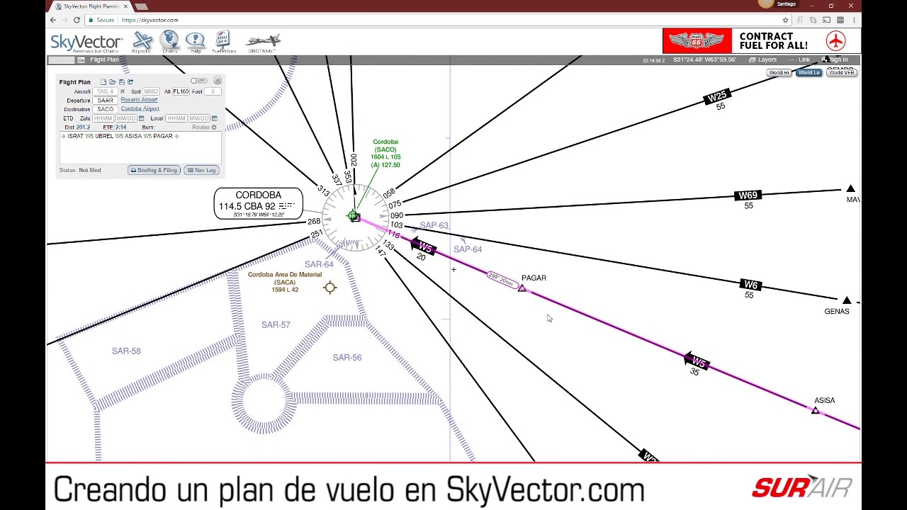 Creando un Plan de Vuelo en SkyVector com - YouTube