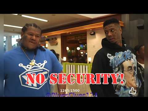 Blueface & CMac pull up to Fox Hills NO SECURITY ‼️