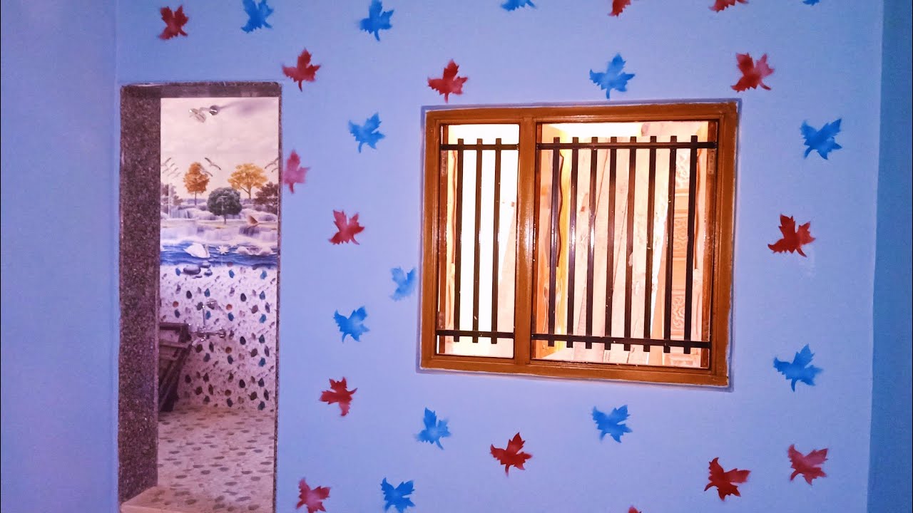 Simple leaf stancil design - YouTube