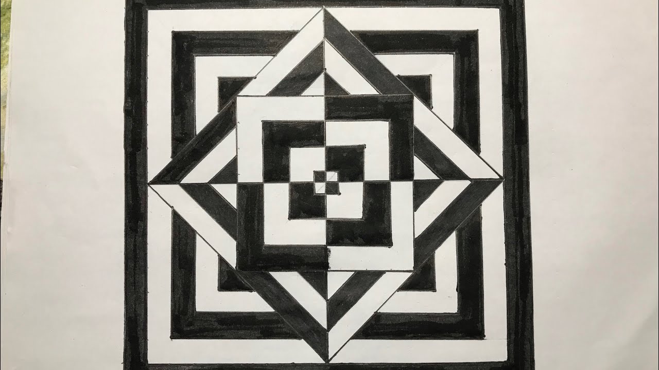 EASY|OPTICAL ILLUSION DRAWING|SIMPLE DRAWING |FOR BEGINNERS ...