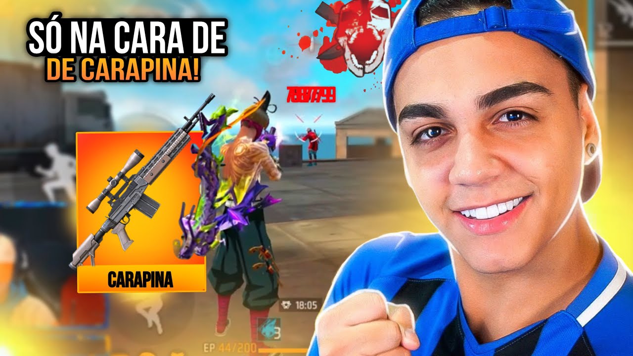 JOGUEI SÓ DE ARMA DE UM TIRO NESSA PARTIDA DE FREE FIRE, FREITAS ...