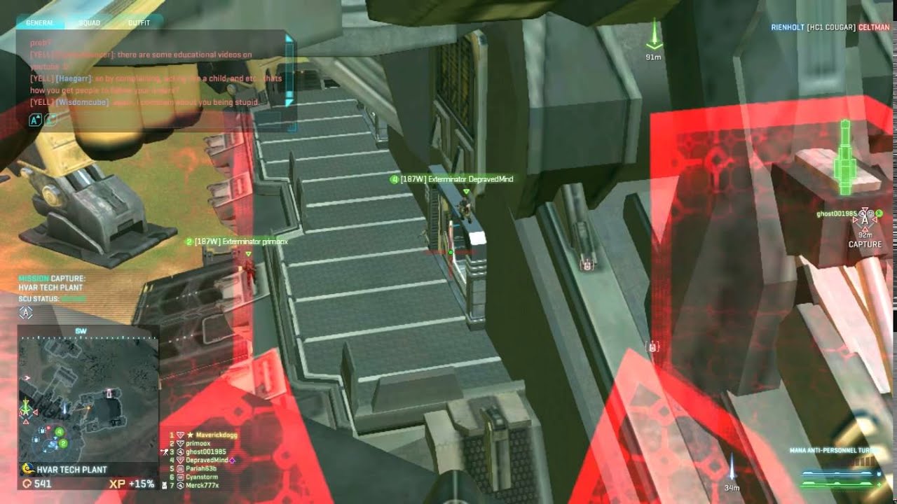 PlanetSide 2 AI turret fun - YouTube