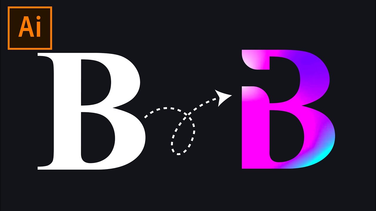 Letter B Logo Design Tutorial in illustrator - YouTube
