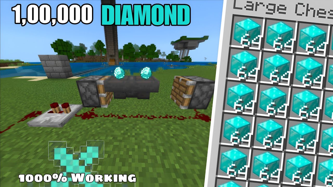 I COLLECTED 1,00,000 DIAMOND IN MINECRAFT PE || Mine Craft Survival ...