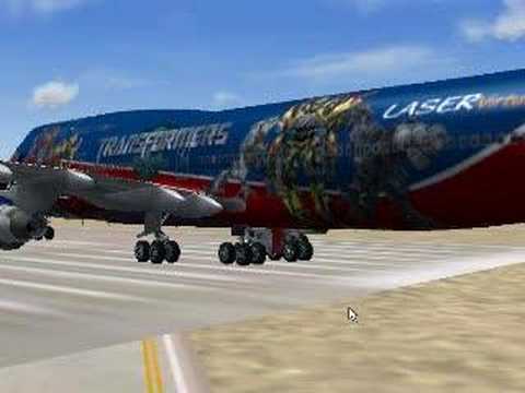 Flight Simulator Boeing 747-400 "Transformer" , laservirtual - YouTube