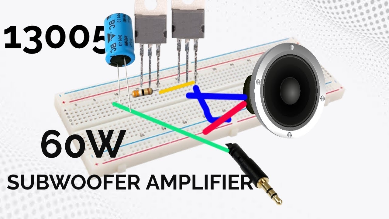 🔊 DIY Subwoofer Amplifier | Two 13005 Transistors | Breadboard Project ...
