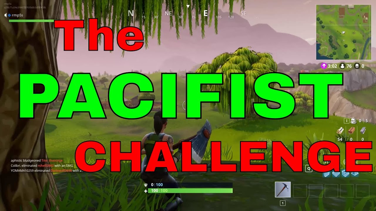 Fortnite Battle Royale - THE PACIFIST CHALLENGE!! - YouTube