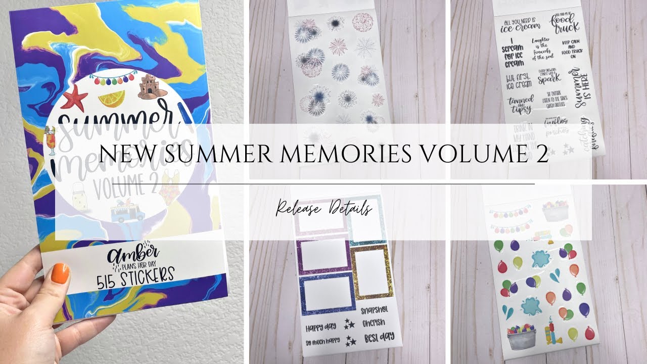 NEW Summer Memories Volume 2 Amber Plans Her Day Sticker Book | Flip ...
