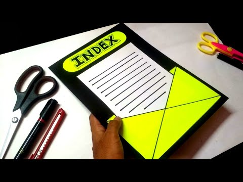 Decorative Index Page | Border Design On Paper | Designs For Front Page