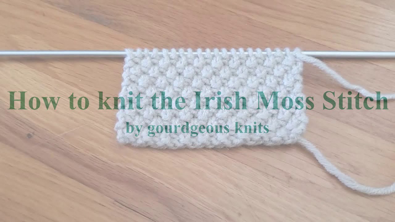 How to knit the Irish Moss Stitch - YouTube
