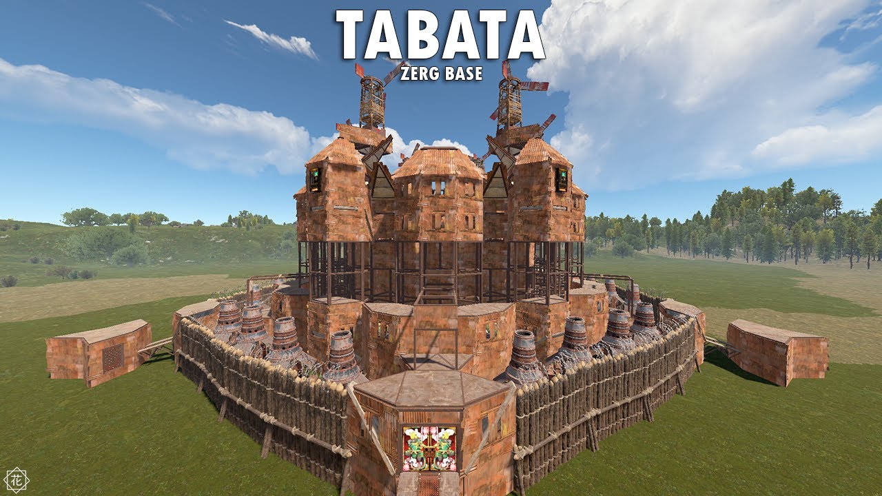 TABATA | RUST ZERG BASE with MINI CHINAWALL - YouTube