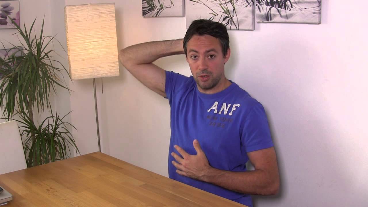 Neck stretch to prevent forward head posture - YouTube