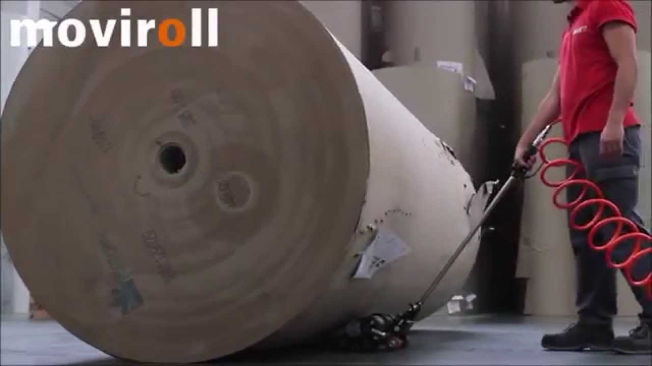 Renova - Moviroll Pneumatic Roll Pusher for Corrugating - YouTube