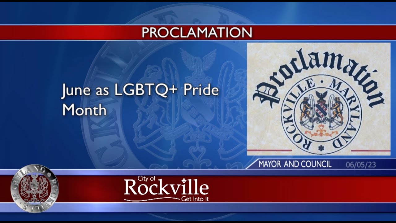 LGBTQ+ Pride Month Proclamation - YouTube