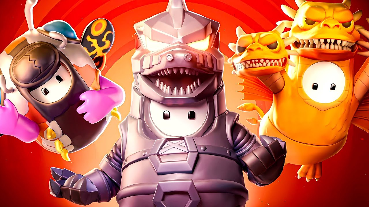 Fall Guys All DRAGON SKINS | LeaderBoard Customs Shows with Viewers ...