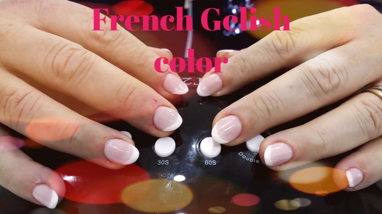 MANICURE WITH FRENCH-GELISH - YouTube