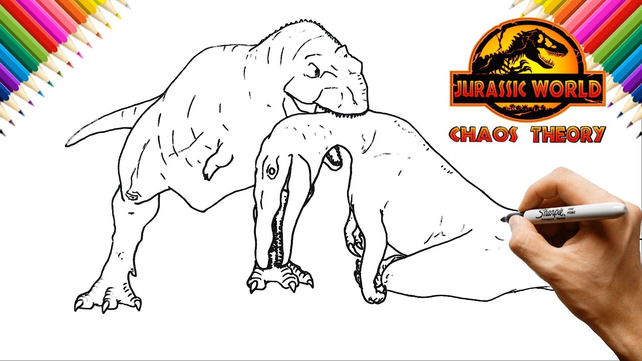 How to Draw Majungasaurus killing Suchomimus | Chaos Theory - YouTube