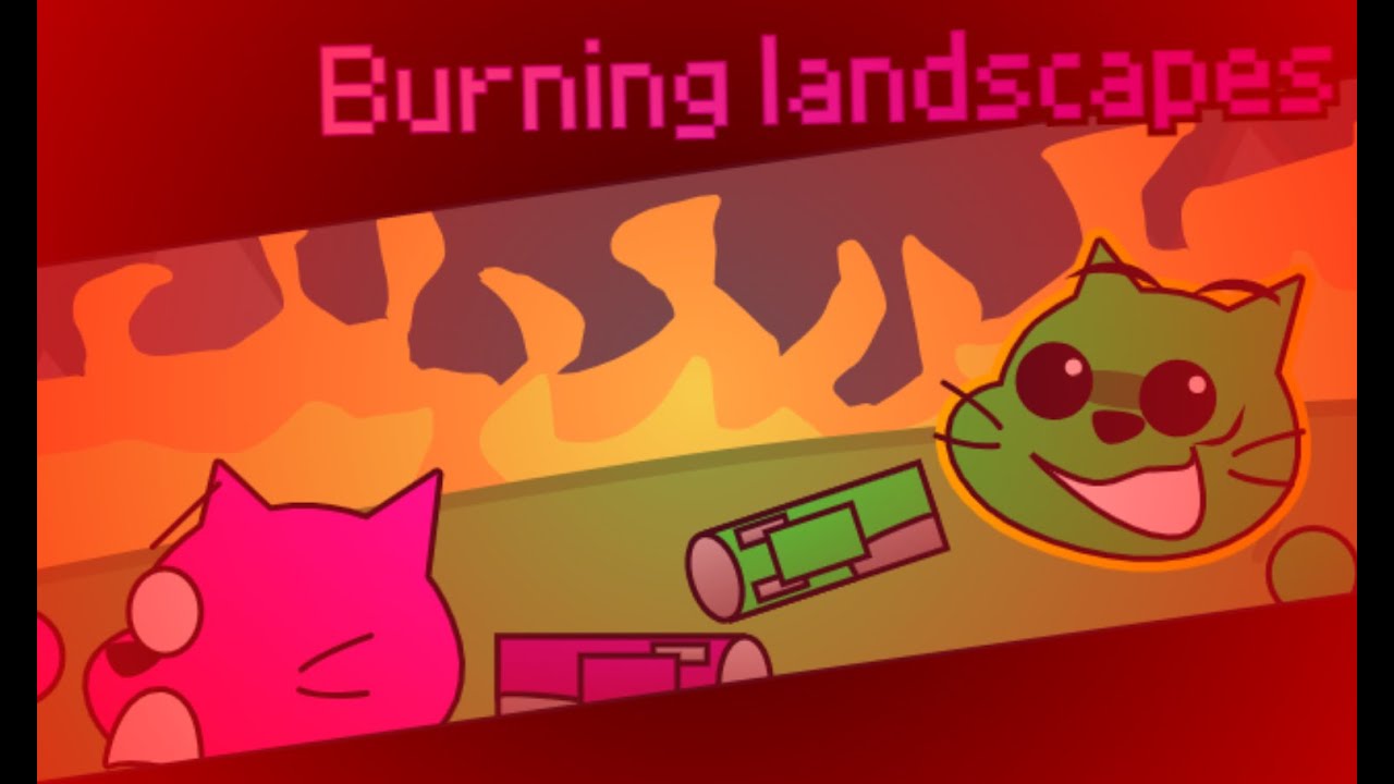 Burning landscape - YouTube