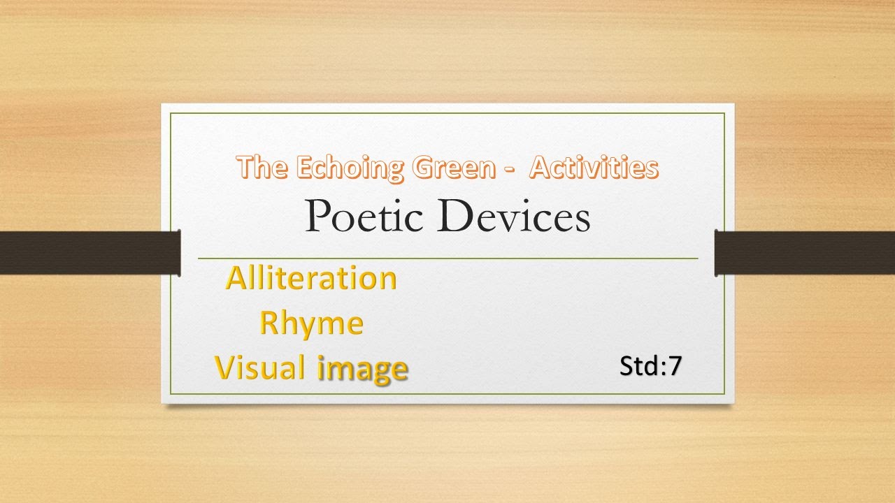 The Echoing Green//Poetic Devices/ std 7 - YouTube