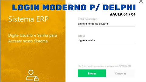 Layouts de Login Modernos para Delphi - VCL e Firemonkey - YouTube