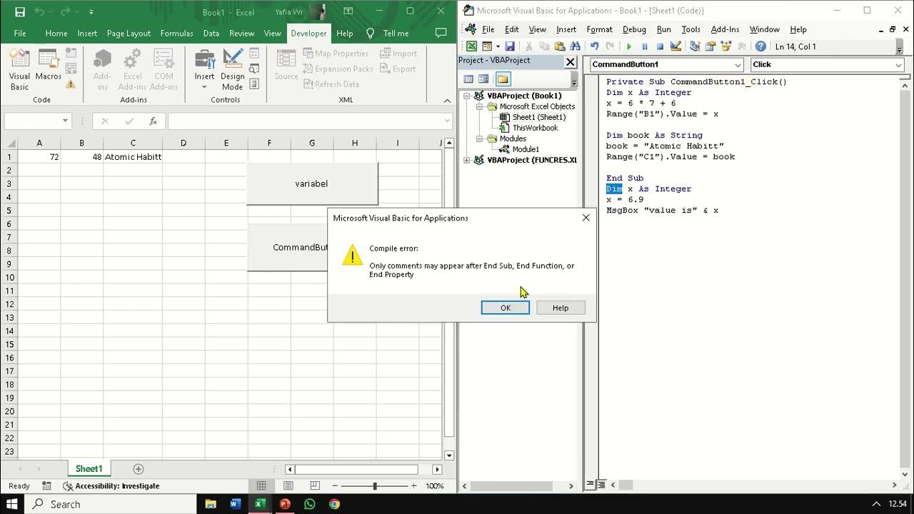 VBA Part 2 Session 1 - YouTube
