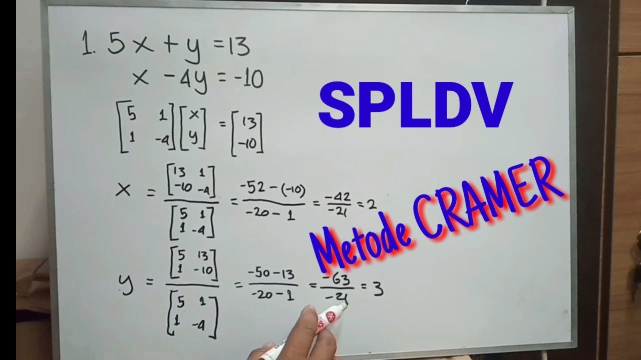 SPLDV Metode Cramer - YouTube
