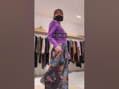 입어보기:) 빈스 23SS 신상 스커트 / 22FW퍼플니트 💜 #데일리룩 - YouTube