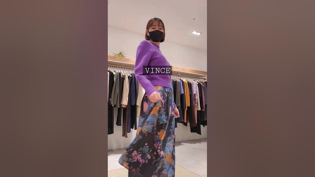 입어보기:) 빈스 23SS 신상 스커트 / 22FW퍼플니트 💜 #데일리룩 - YouTube