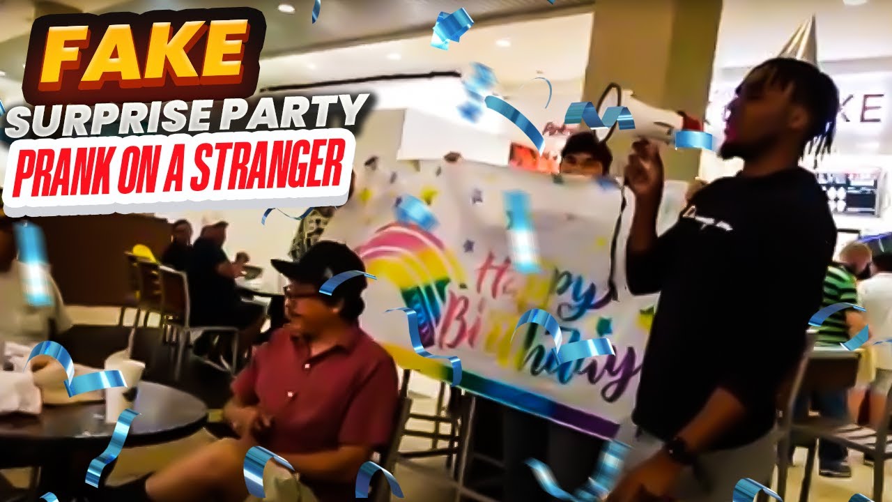 surprise party prank on a stranger - YouTube