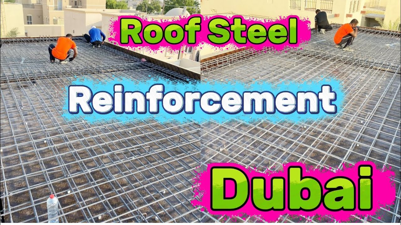 Slab steel work in Dubai 🏗️💪/Roof villa steel reinforcement Dubai ...