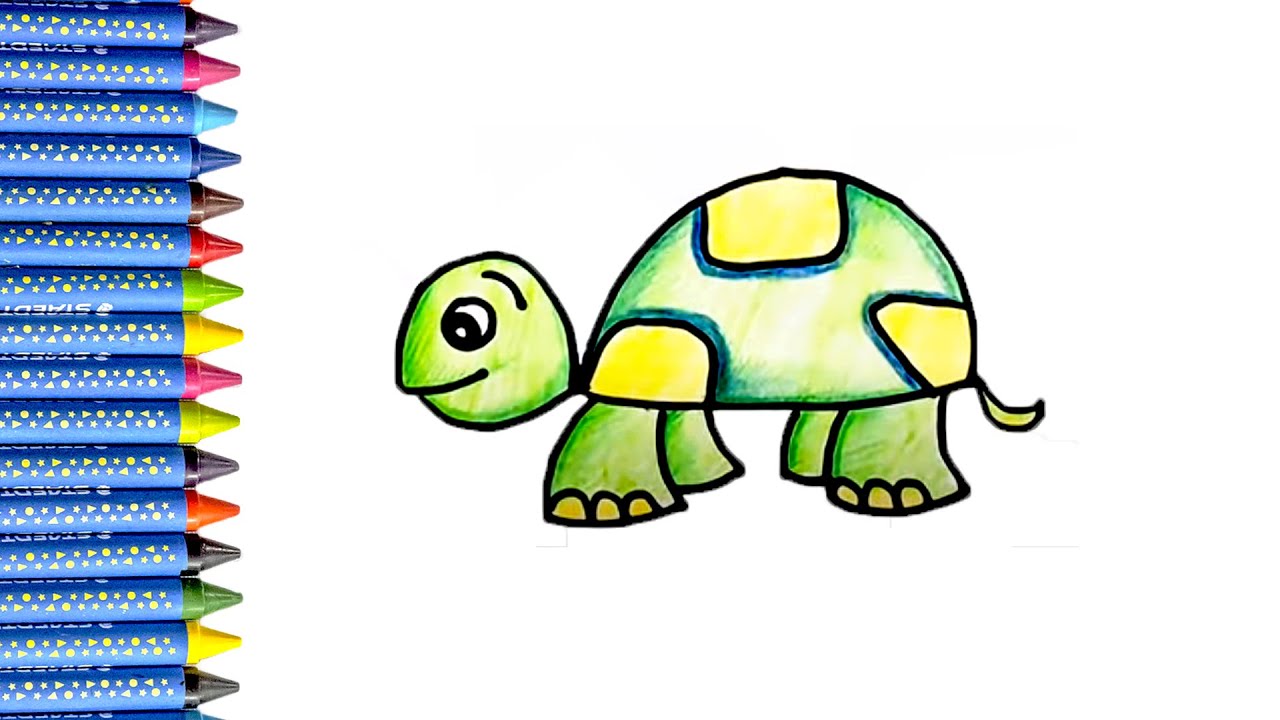 How to draw a turtle | Simple turtle drawing| Easy drawing| Step by ...