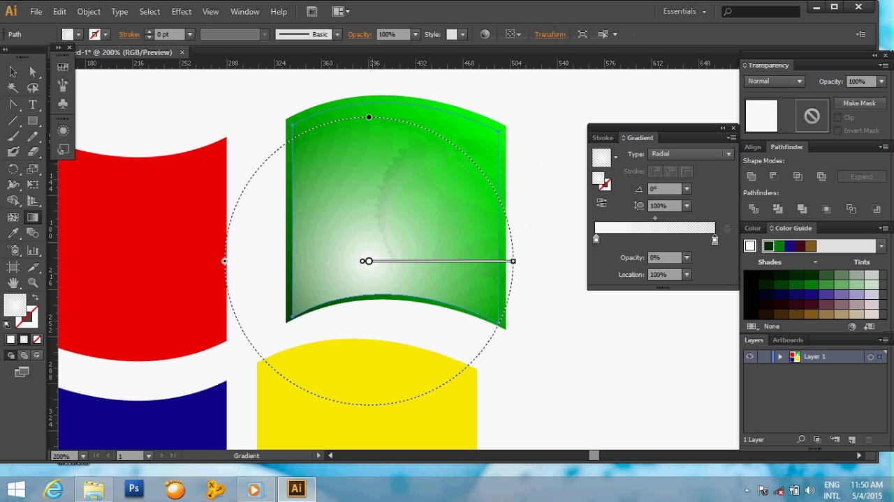Make logo window in illustrator - YouTube