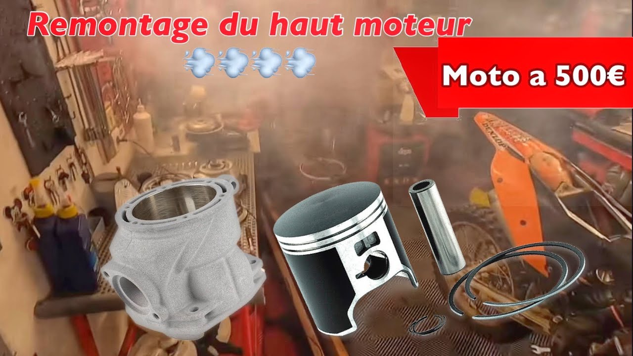 Tuto meca : remontage du haut moteur / valve / piston / cylindre (Moto a 500 euro) - YouTube