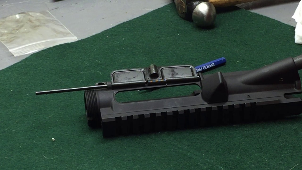 Assembling a Stripped Upper Receiver (dust cover) part 2 of 2 - YouTube