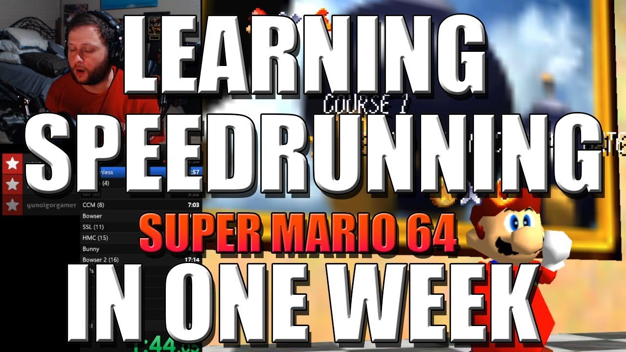 HOW FAST CAN I GO SPEEDRUNNING FOR ONE WEEK? SM64 Speedrunning Personal ...