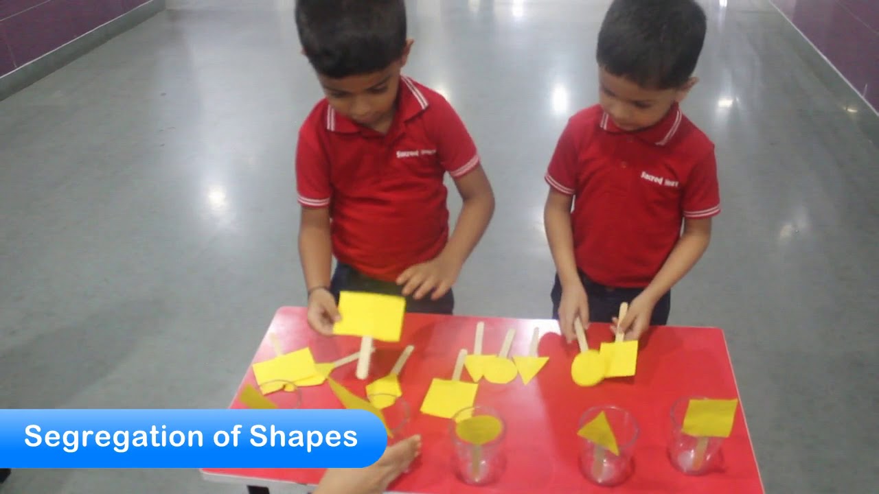 Shapes Relay Race Activity - Sacred heart School, Kalyan - YouTube