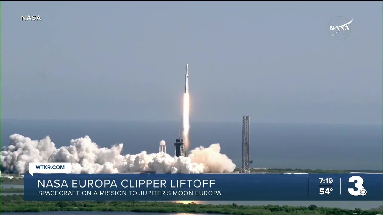 NASA's Europa Clipper liftoffs on mission to Jupiter's moon Europa ...