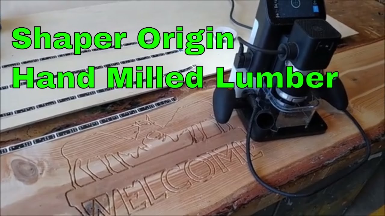 Shaper Origin Forest Engrave in Hand Milled Lumber - YouTube
