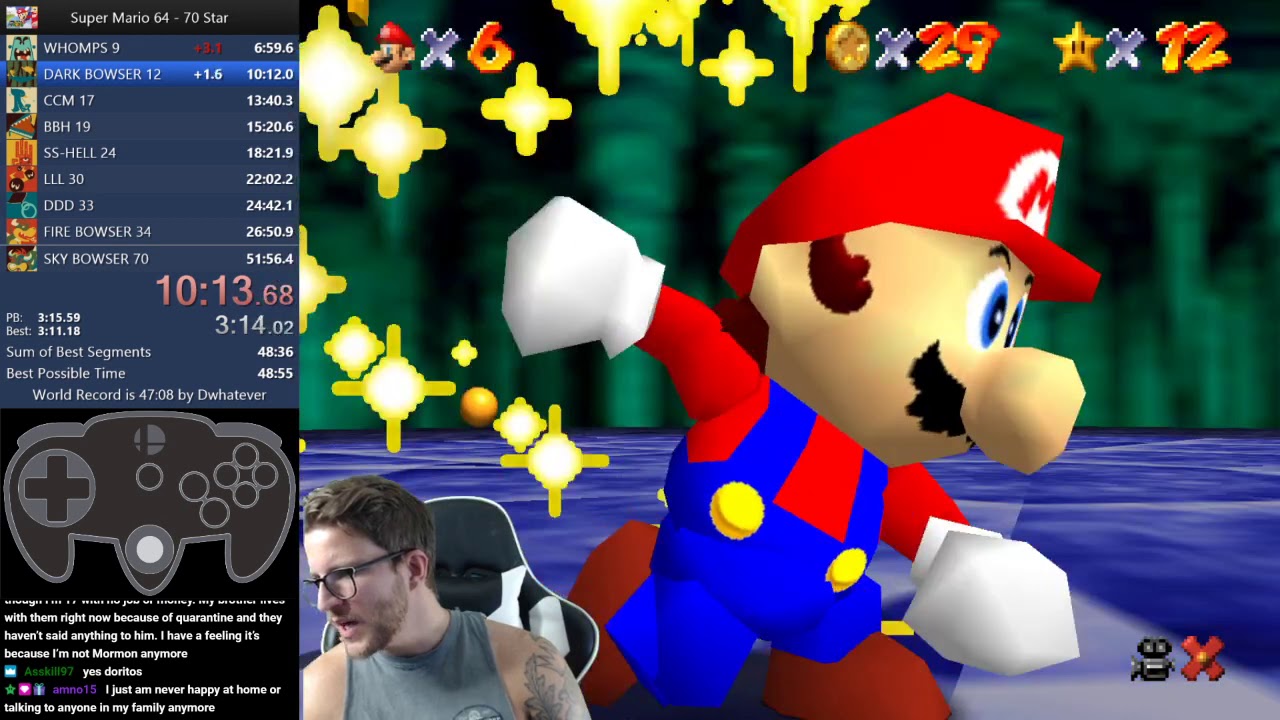 April 26 2020 Super Mario 64 70 Star Speedruns Youtube