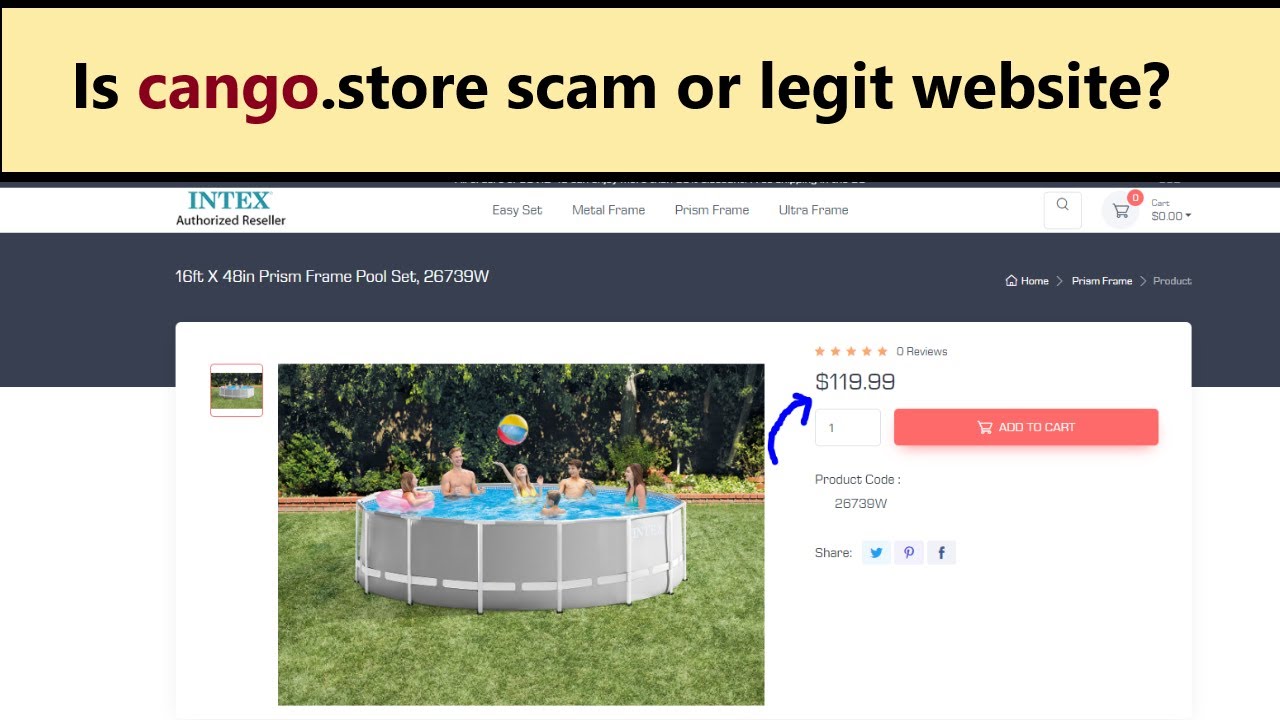 Cango Store reviews! Is cango.store scam or legit website selling cheap Intex swimming pools ...
