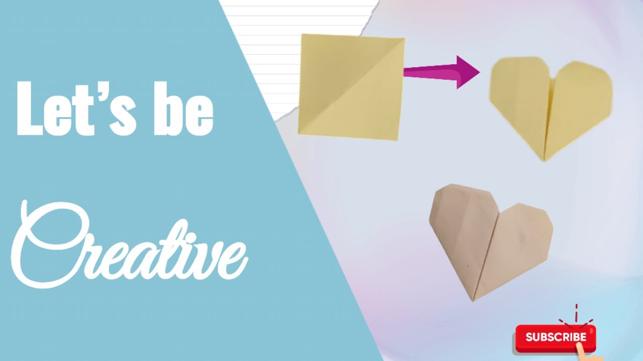 Let's Be Creative 4 💖 DIY Mini Paper Heart | Easy Origami Heart ...