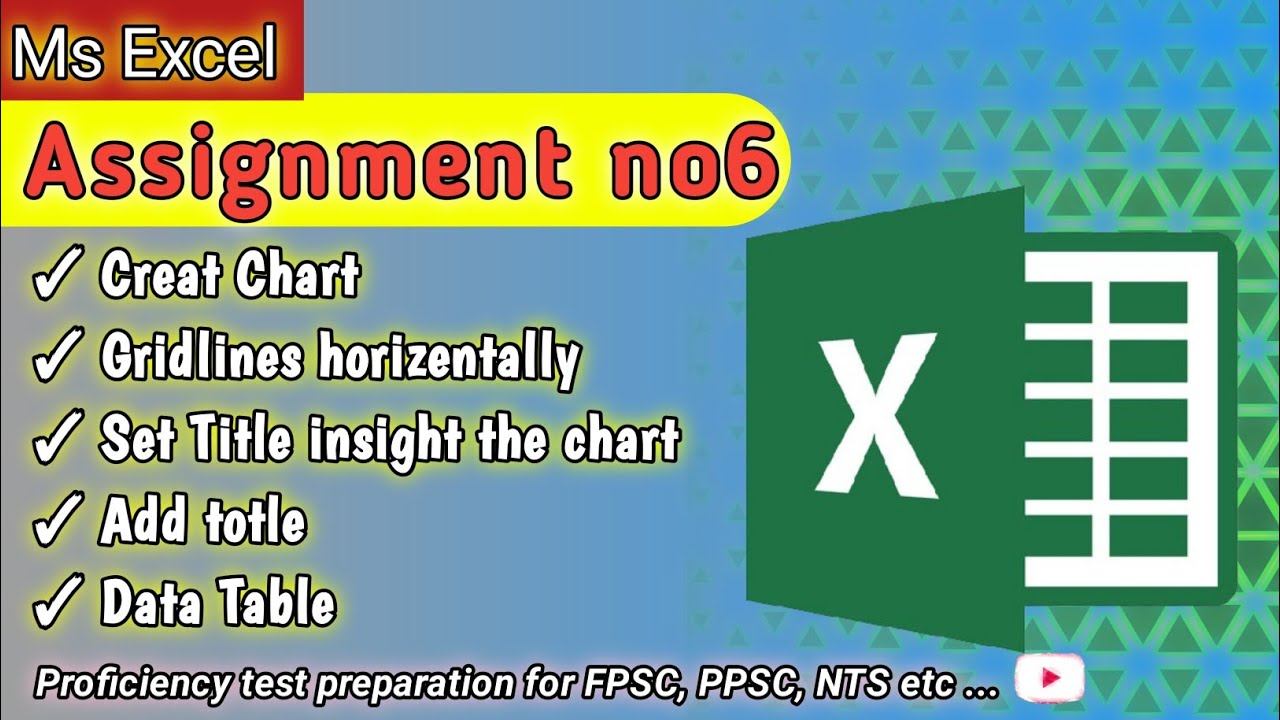 excel assignment no6#proficiency_test#excel #excelhindi #exceltutorial ...
