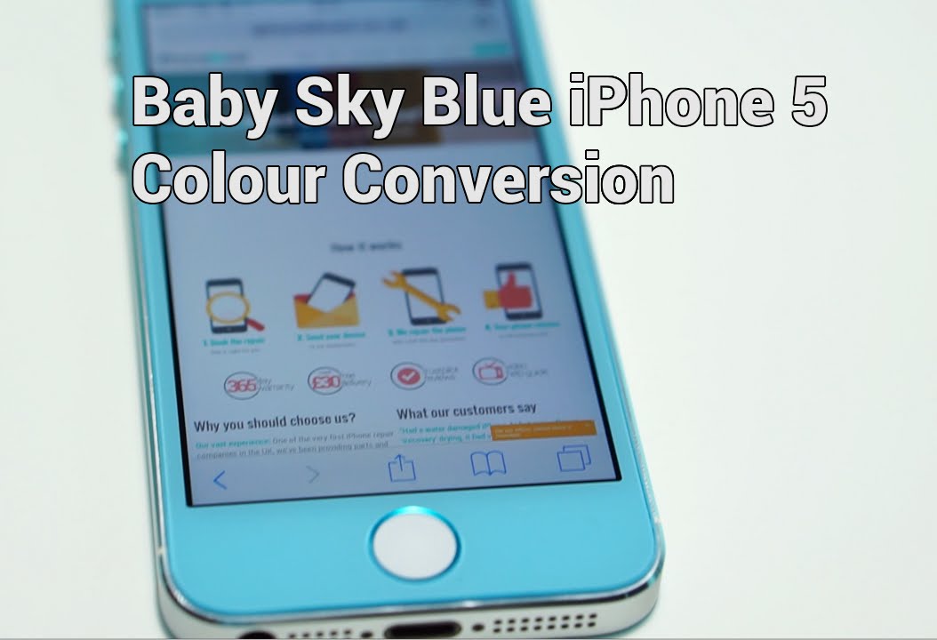 Baby Sky blue iPhone 5 Colour Conversion by iPhonefixed - YouTube