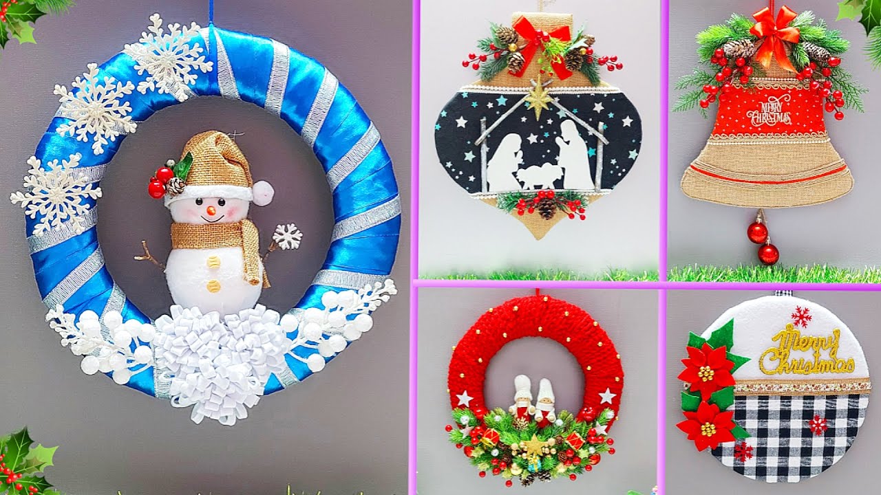 5 Economical Christmas Wreath idea made with Cardboard | DIY Christmas ...