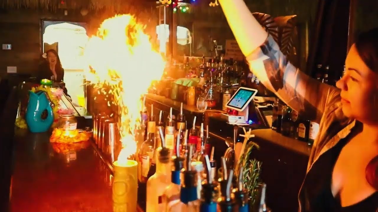 Taking on Flaming Zombie's at Lost River Detroit - YouTube