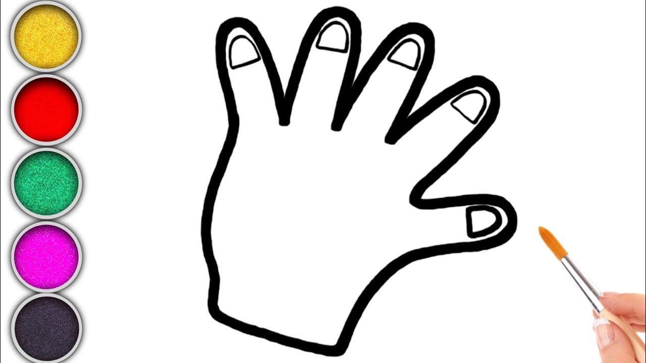 Learn Hand Drawing for Kids and Toddlers - How to Draw a Hand easy Step ...