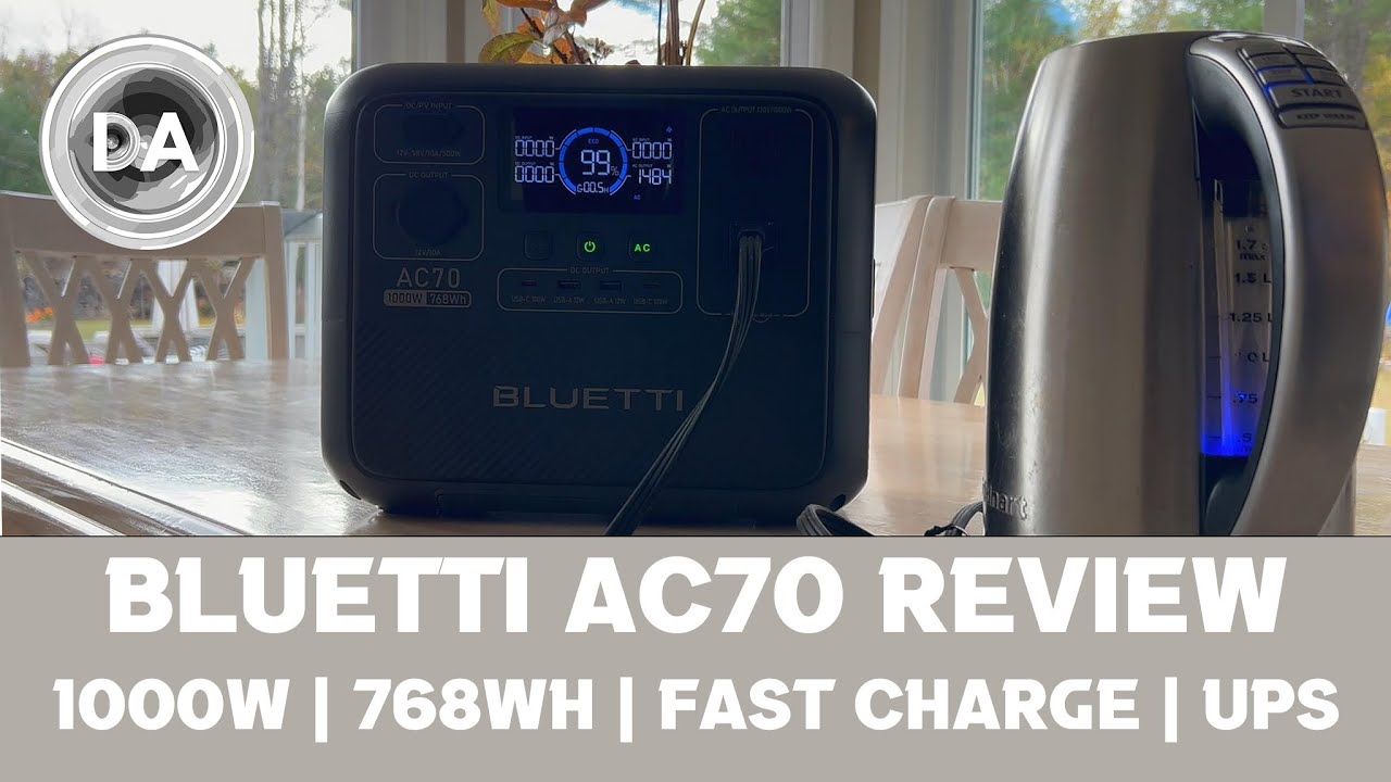 Bluetti AC70 Power Station Review 1000W, 768Wh, UPS, Fast Charge and ...